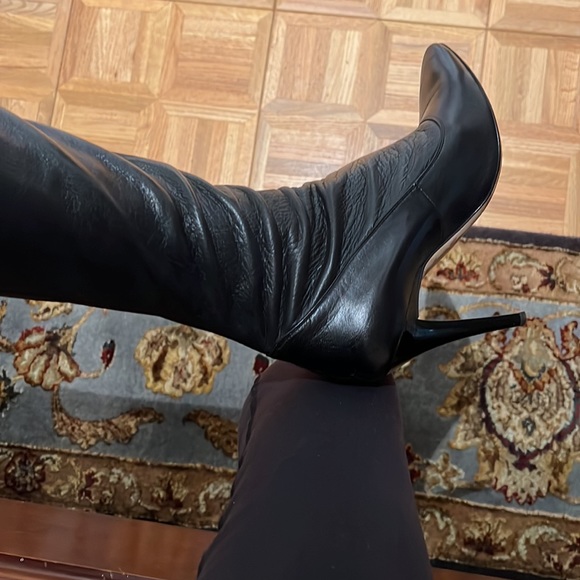 Shoes | Beautiful Escada Leather Over The Knee Boots 4 Inch Heel | Poshmark